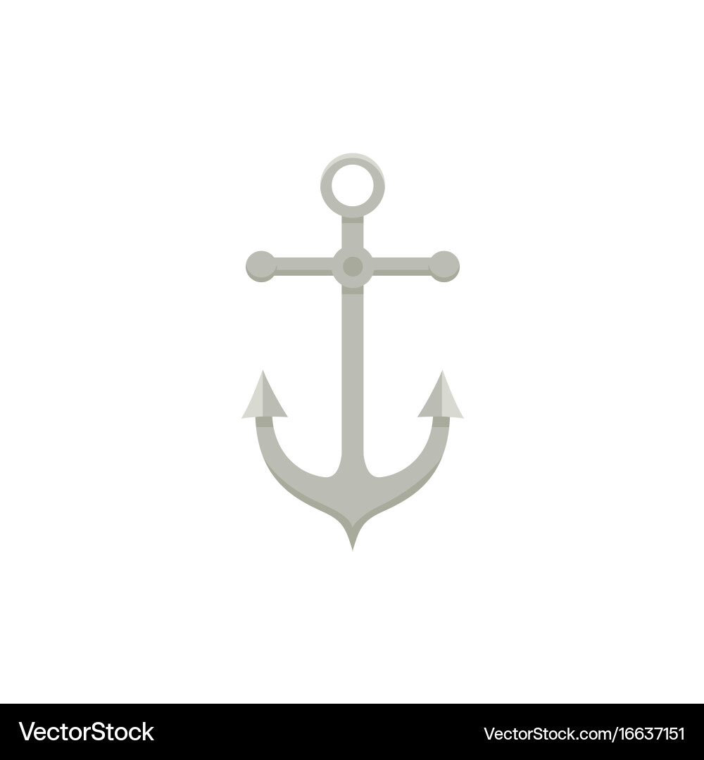 Segelboot Anker flache Karikatur Lizenzfreies Vektorbild