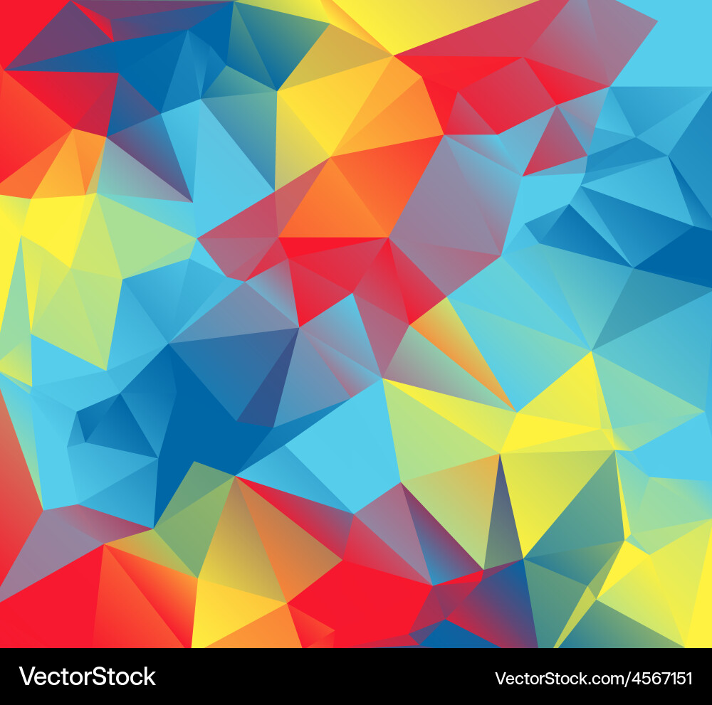 Triangular autism awareness colors abstract Vector Image