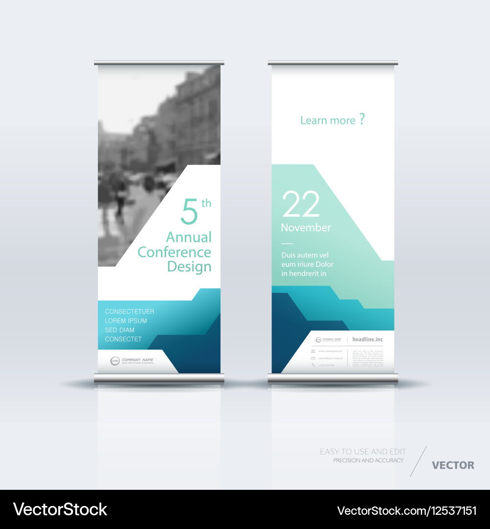 Vertical banner template design Royalty Free Vector Image