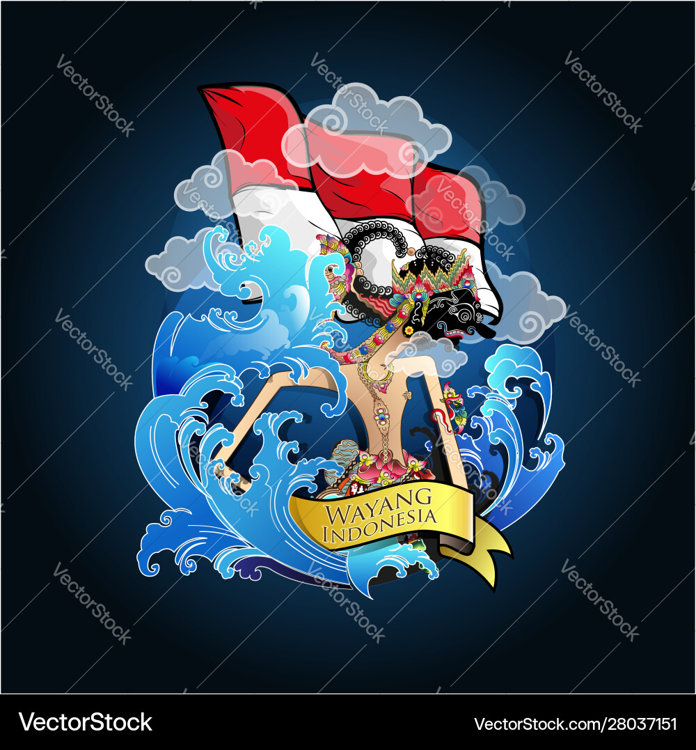Wayang indonesia symbol Royalty Free Vector Image