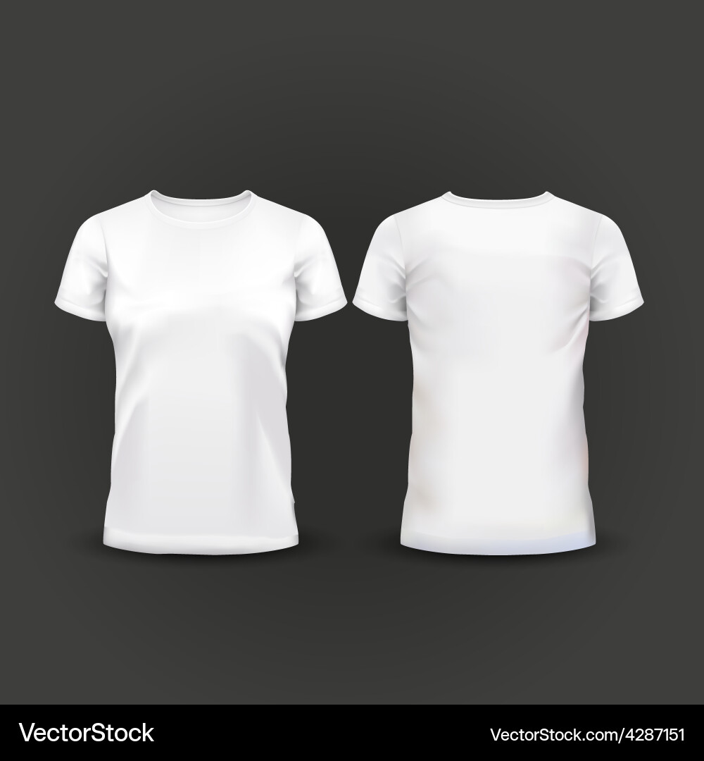 White Women's T-Shirt Royalty Free Vector Image