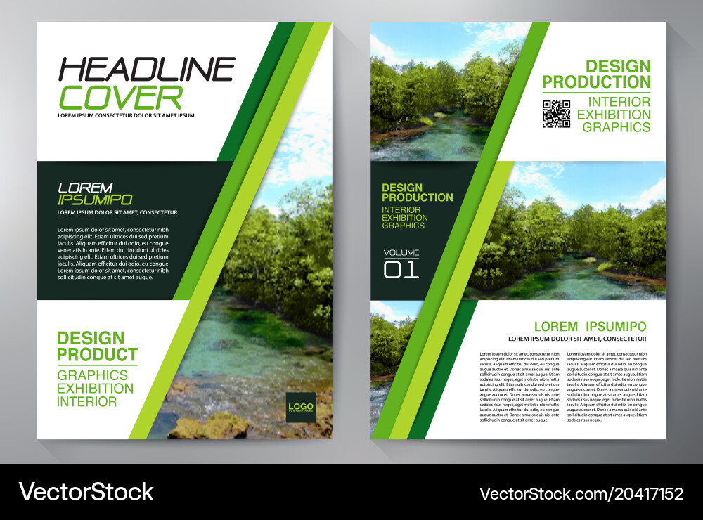 Business brochure flyer design leaflets a4 Vector Image