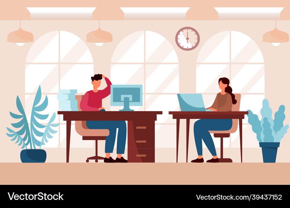 Concept of company office Royalty Free Vector Image