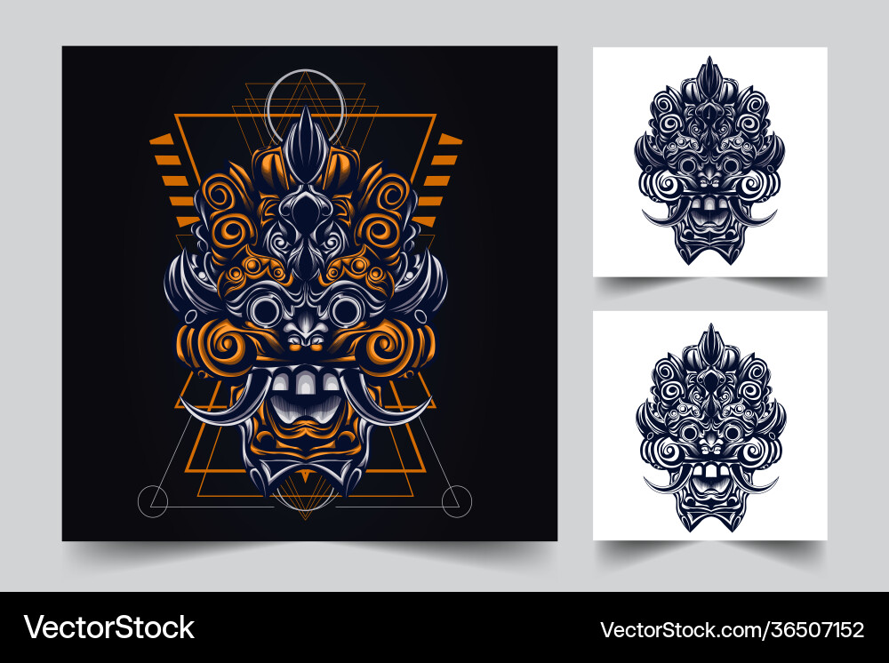 Culture balinese indonesian artwork Royalty Free Vector