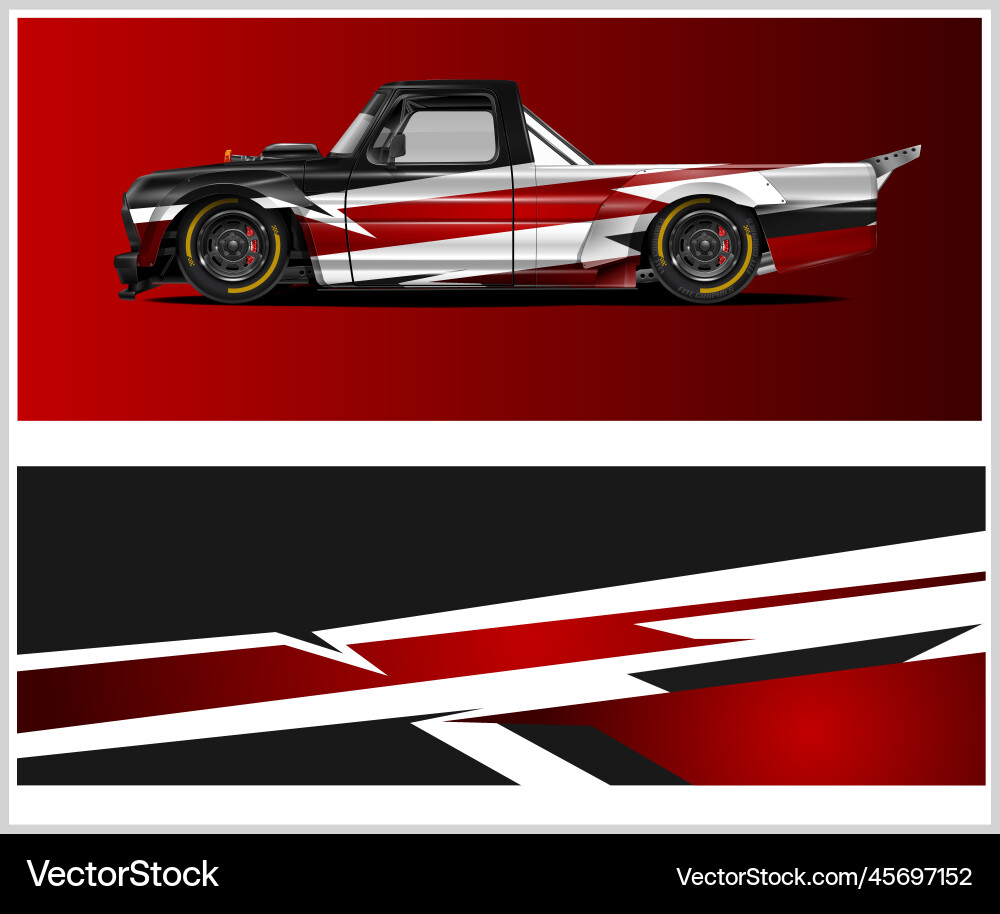 Custom car wrap design for vehicle Royalty Free Vector Image