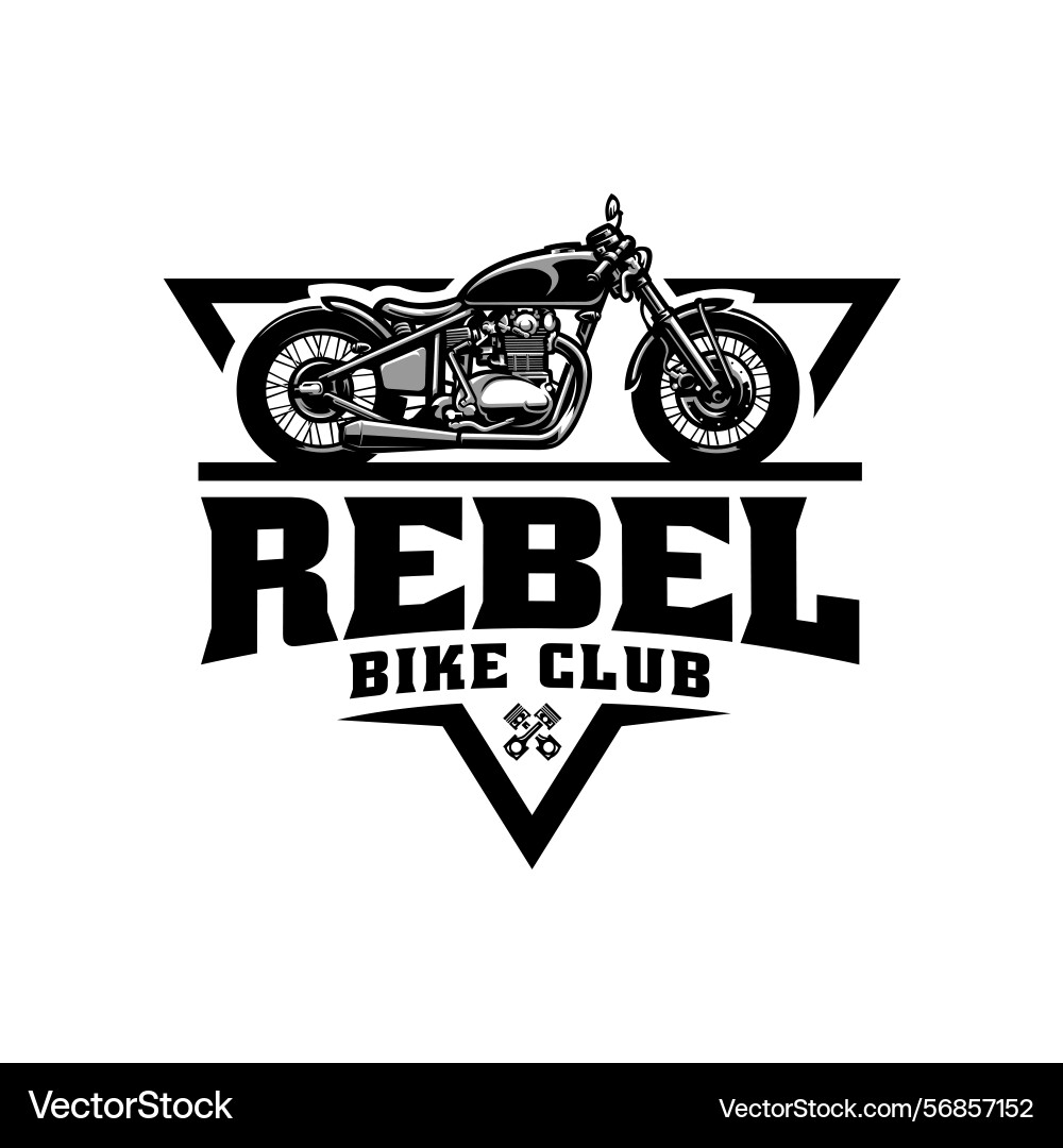 Custom motorcycle club logo design isolated Vector Image