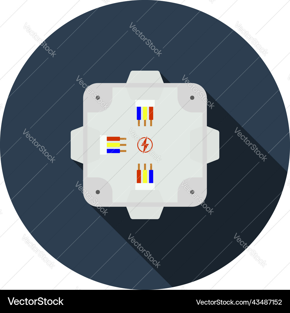 Electrical junction box icon Royalty Free Vector Image