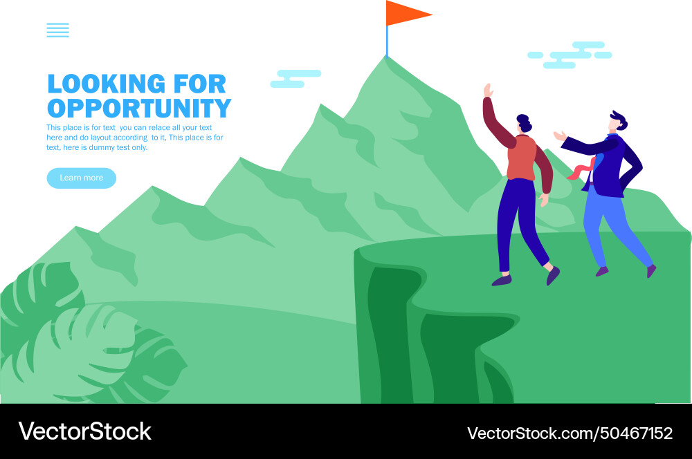 Leader giving opportunity to man Royalty Free Vector Image