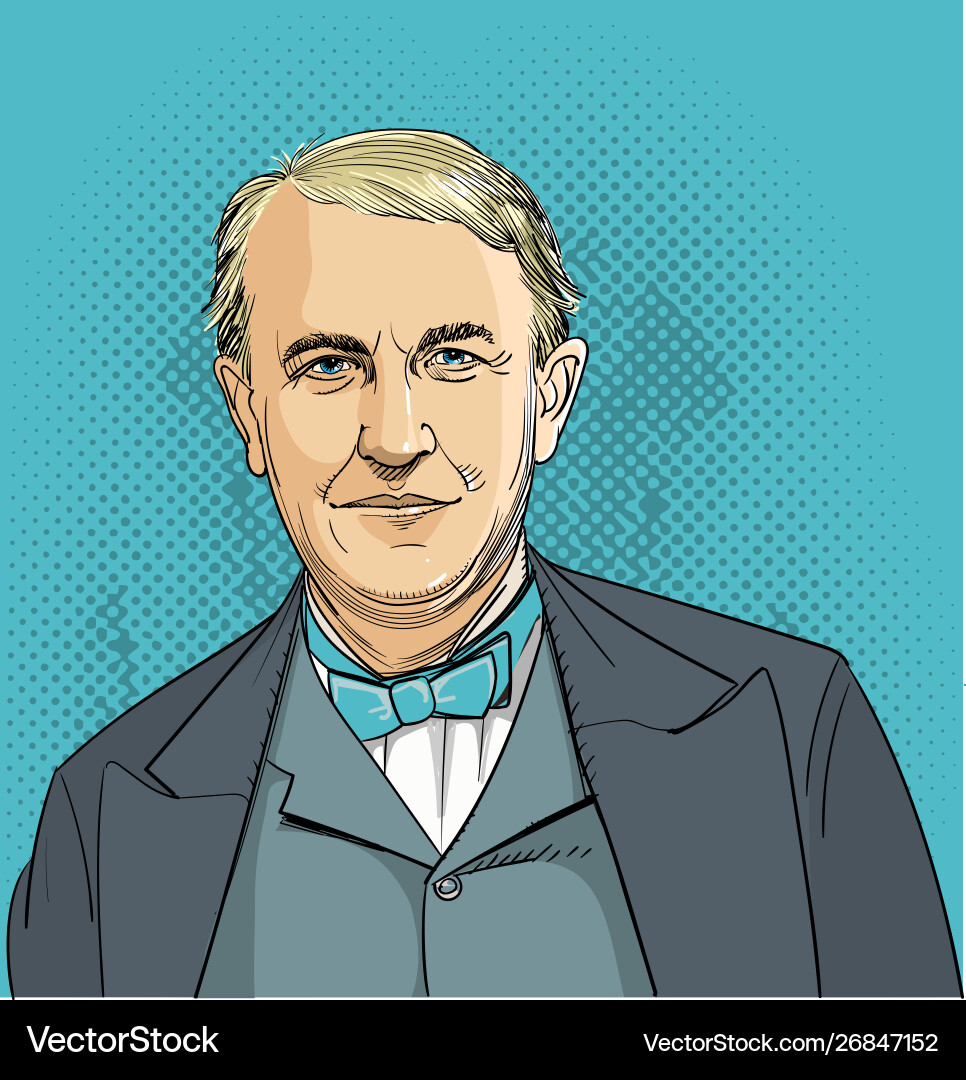 Thomas Edison Black Vector Images (27)