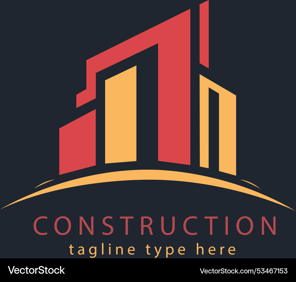 Construction and real estate company logo design Vector Image