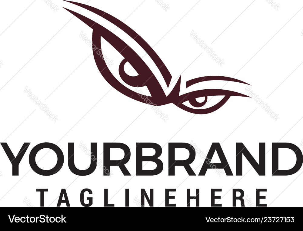 Danger eyes angry eye logo design template Vector Image