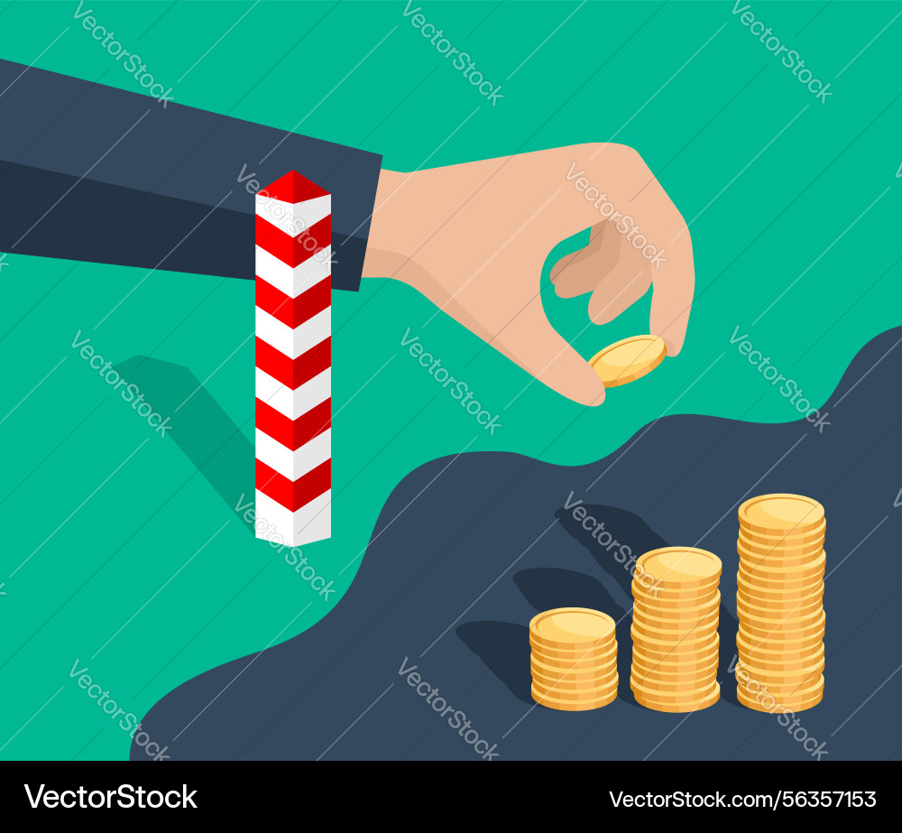 Offshore company as possible source of corruption Vector Image