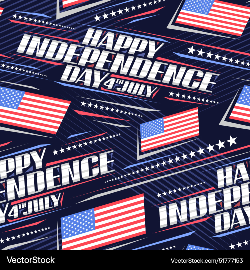 Seamless pattern for independence day Royalty Free Vector
