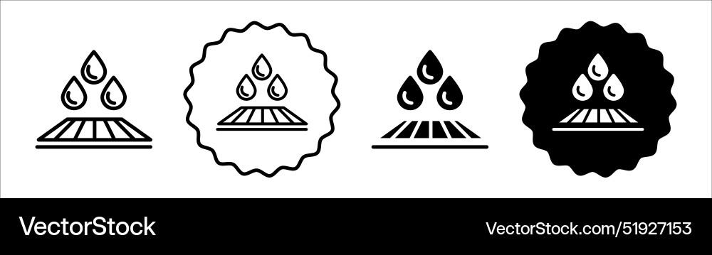 Sewer drain icon symbol set collection Royalty Free Vector