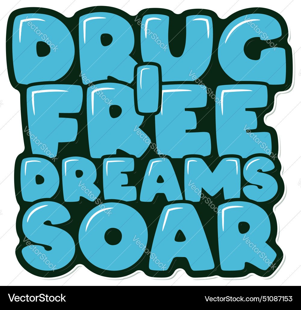 Soaring dreams lettering Royalty Free Vector Image