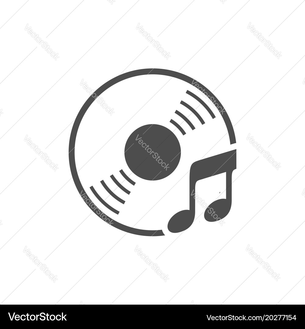 Audio CD Icon - White Royalty Free Vector Image