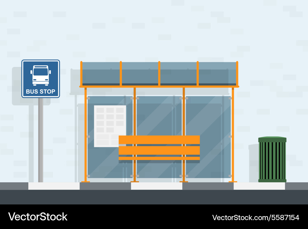 Bus stop Royalty Free Vector Image - VectorStock