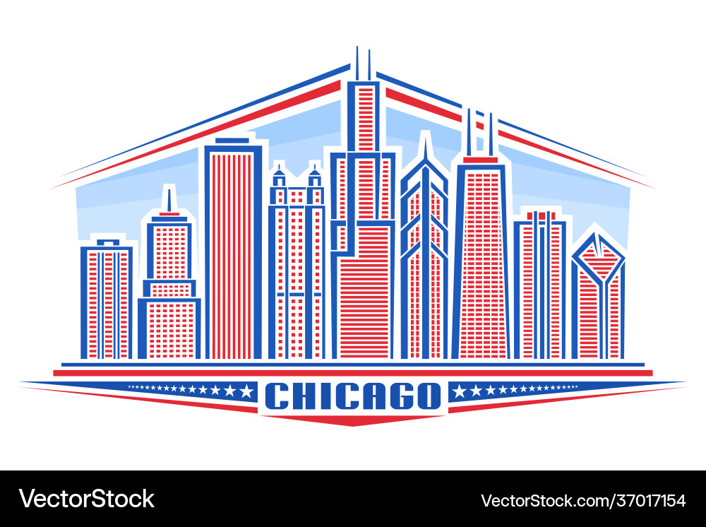 Chicago city Royalty Free Vector Image - VectorStock