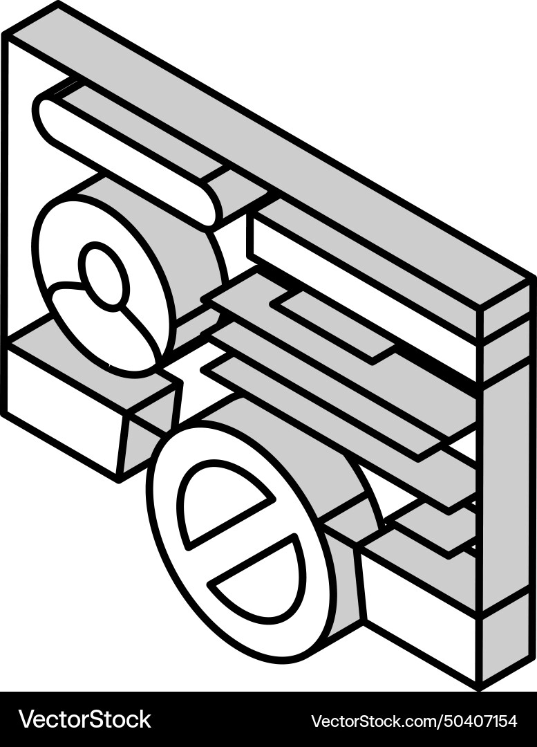 License cancel isometric icon Royalty Free Vector Image