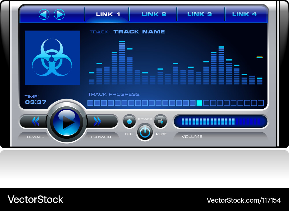 Mp3 media music player Royalty Free Vector Image