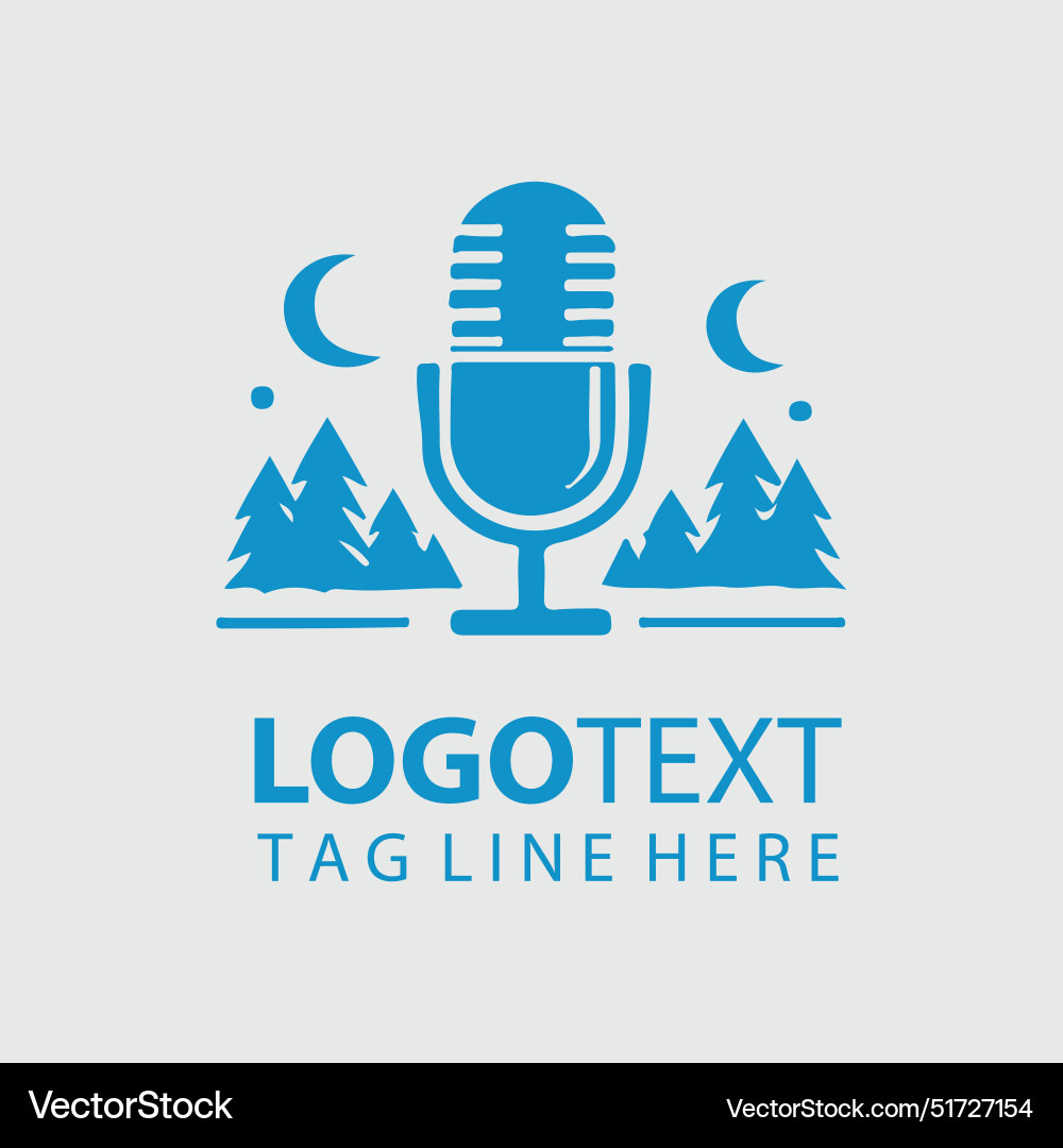 Pod cast music logo Royalty Free Vector Image - VectorStock