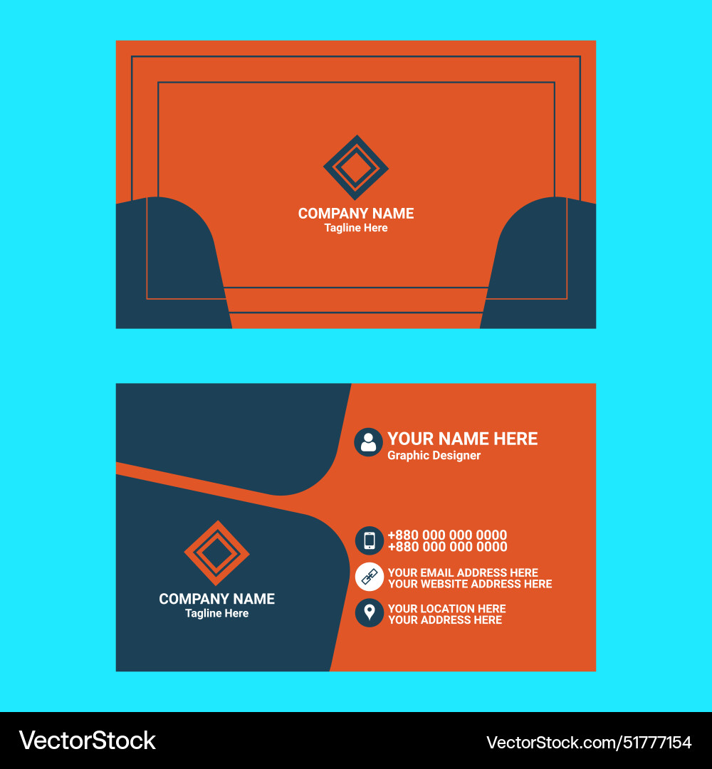 Simple modern business card design Royalty Free Vector Image