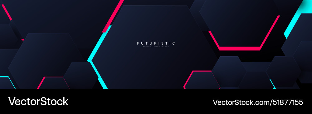 Abstract hexagon background in blue and magenta Vector Image