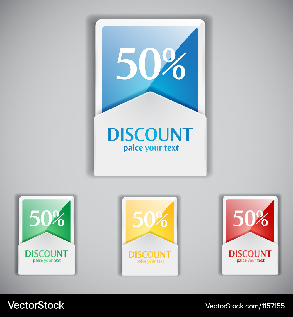 Discount cards Royalty Free Vector Image - VectorStock
