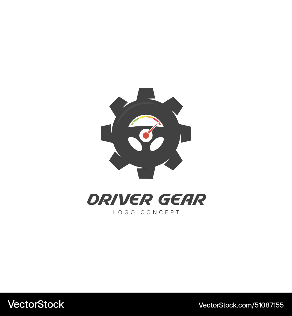 Driver gear logo symbol design Royalty Free Vector Image