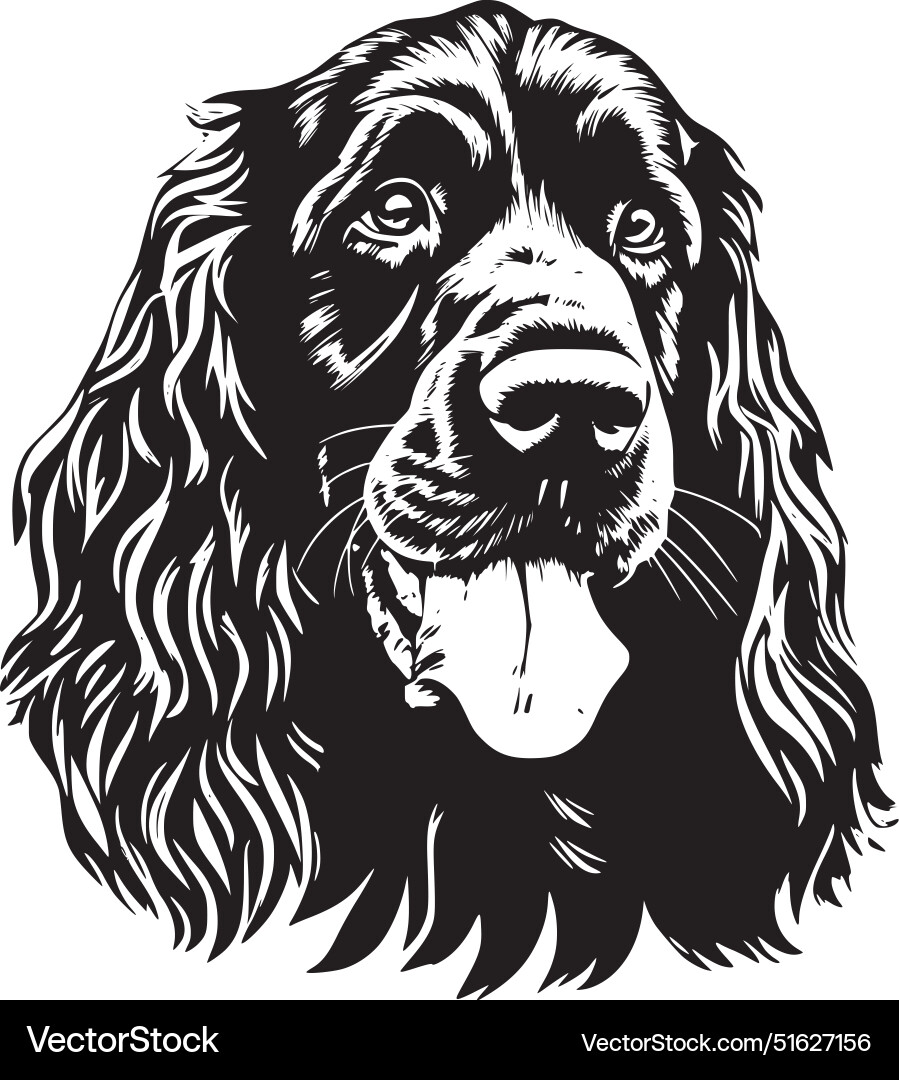 Cocker spaniel - minimalist and flat logo Vector Image