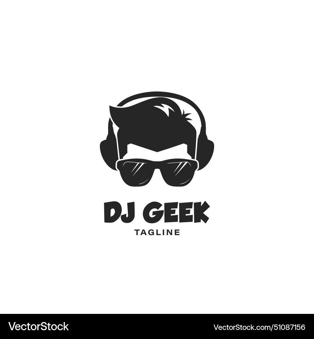 Dj geek logo symbol Royalty Free Vector Image - VectorStock