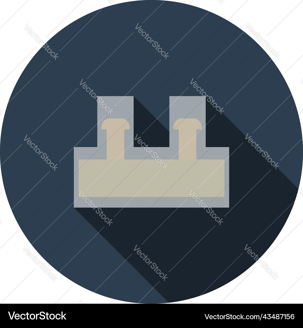 Electrical connection terminal icon Royalty Free Vector