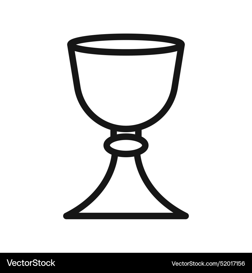 Holy chalice icon black line art Royalty Free Vector Image