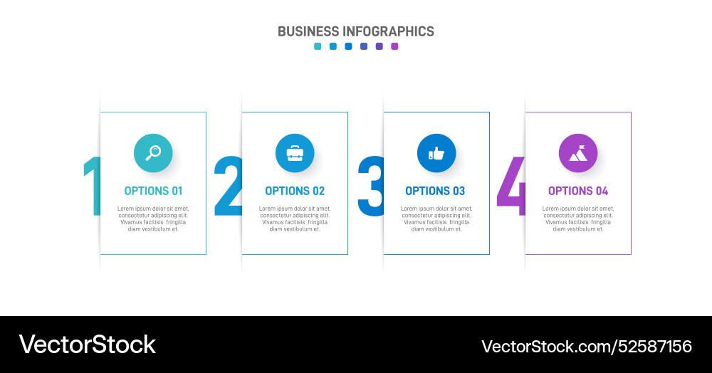 Horizontal progress bar featuring 4 arrow-shaped Vector Image