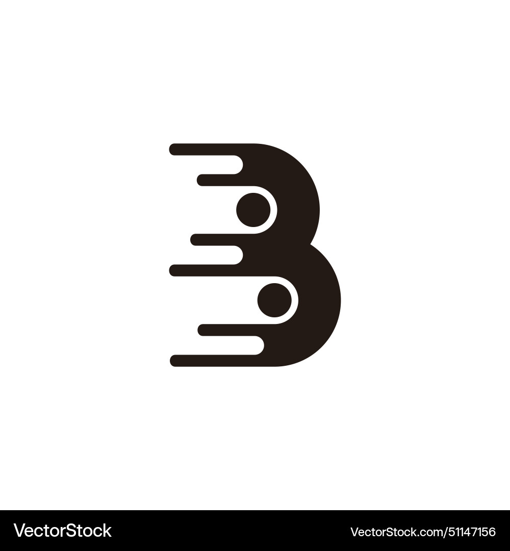 Letter b fast tires symbol logo Royalty Free Vector Image