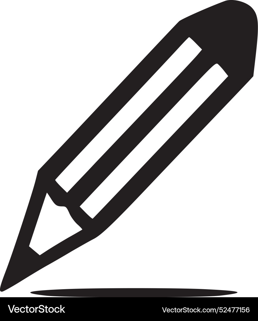Pen - black and white Royalty Free Vector Image