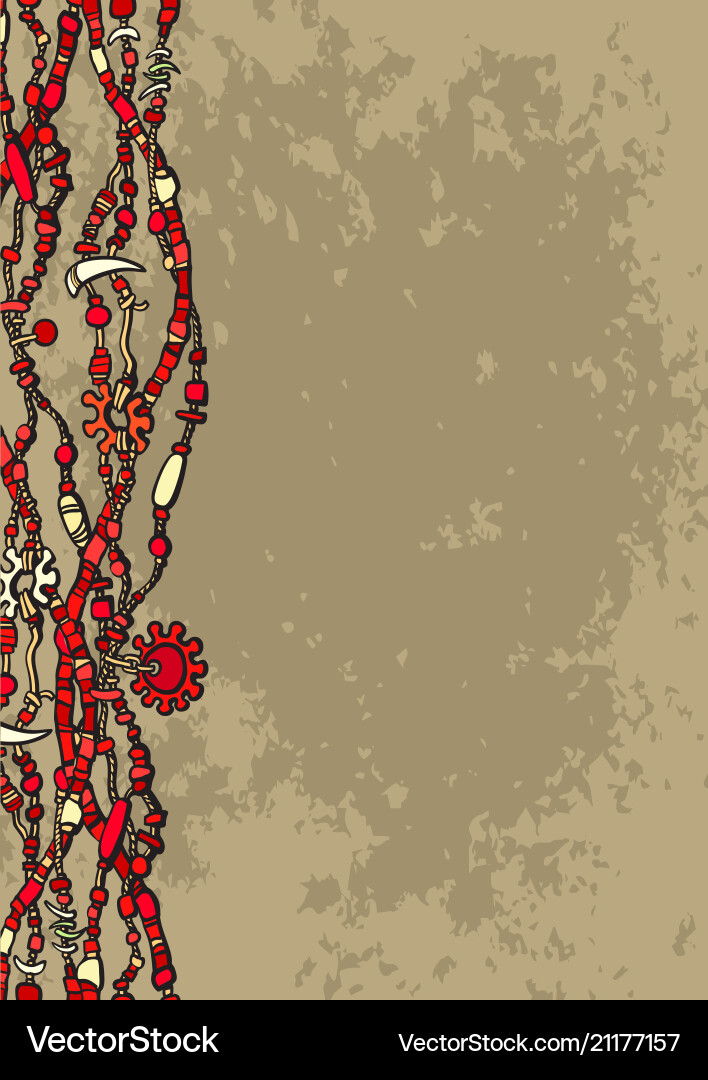 Bohemian Tribal Bead Border Royalty Free Vector Image