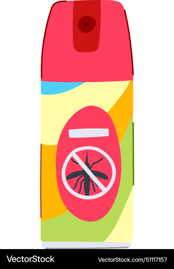 Bug insect repellent cartoon Royalty Free Vector Image