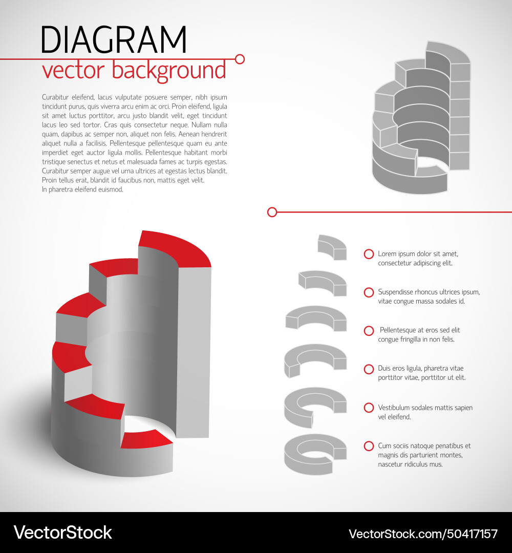 Business gray diagram template Royalty Free Vector Image