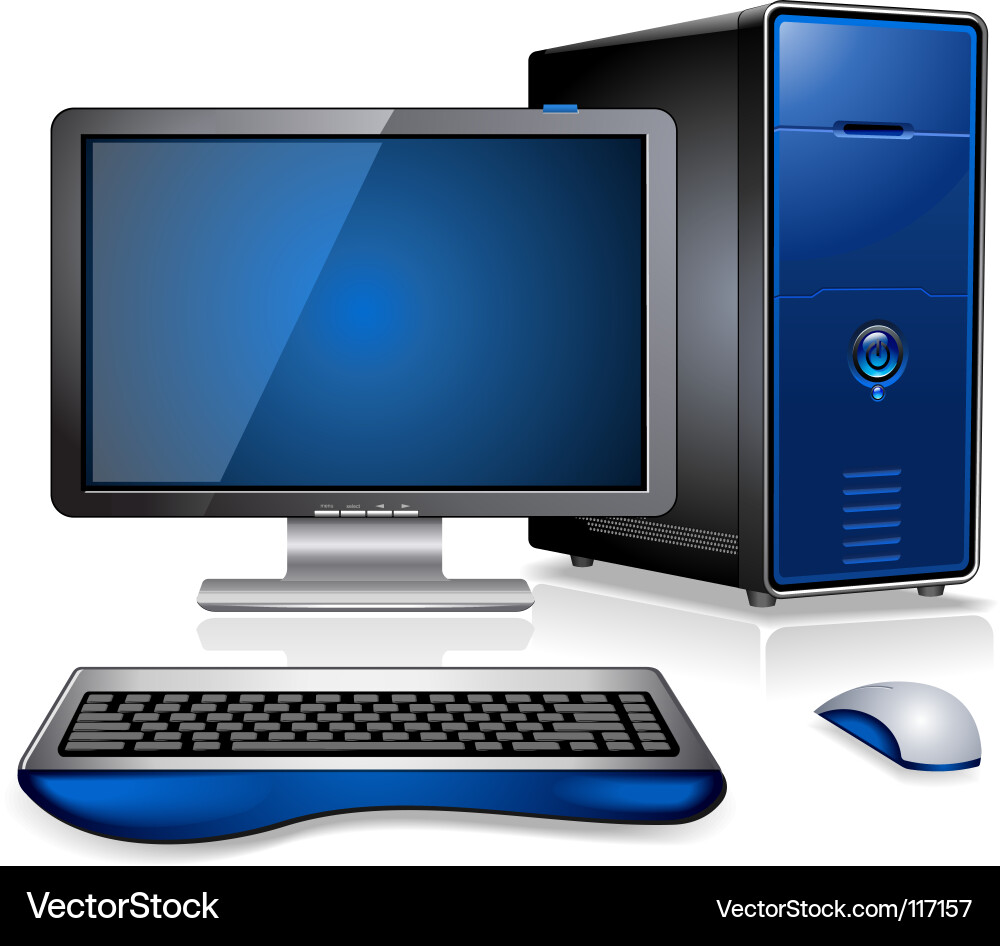 Computer workstation Royalty Free Vector Image
