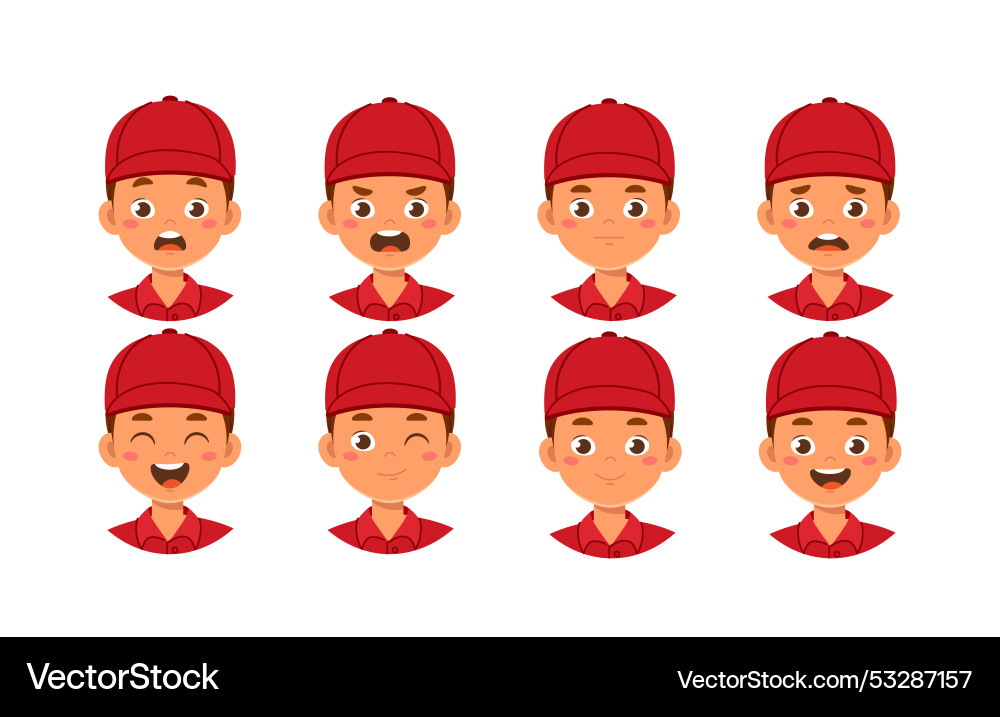 Delivery man constructor courier in uniform kit Vector Image