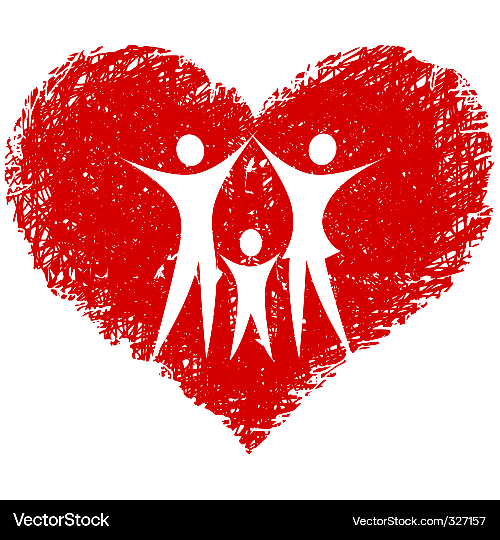 Family Heart Symbol Royalty Free Vector Image - VectorStock