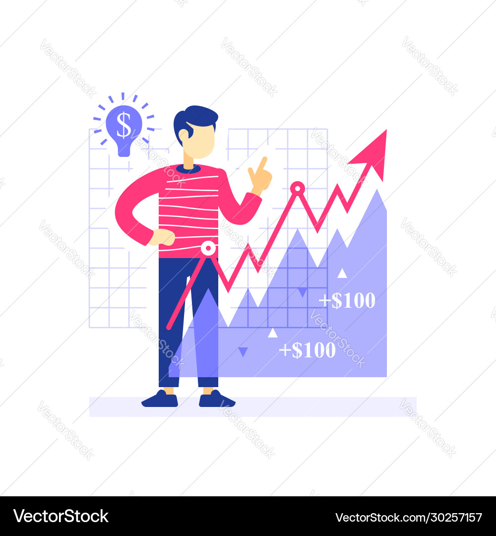 Financial Growth Investment Strategy Royalty Free Vector