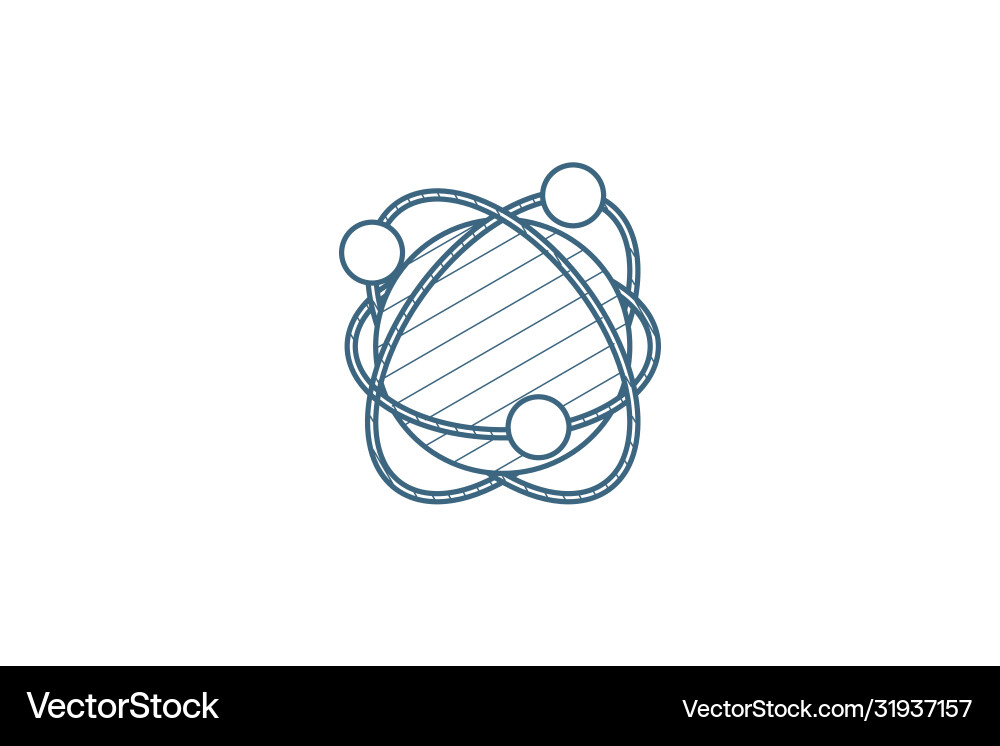 Global communication network isometric icon 3d Vector Image