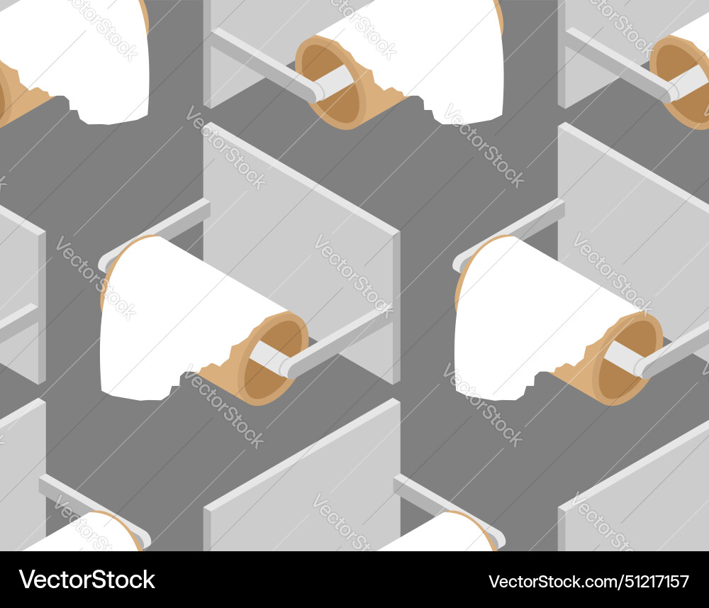 Last piece on toilet paper roll pattern seamless Vector Image