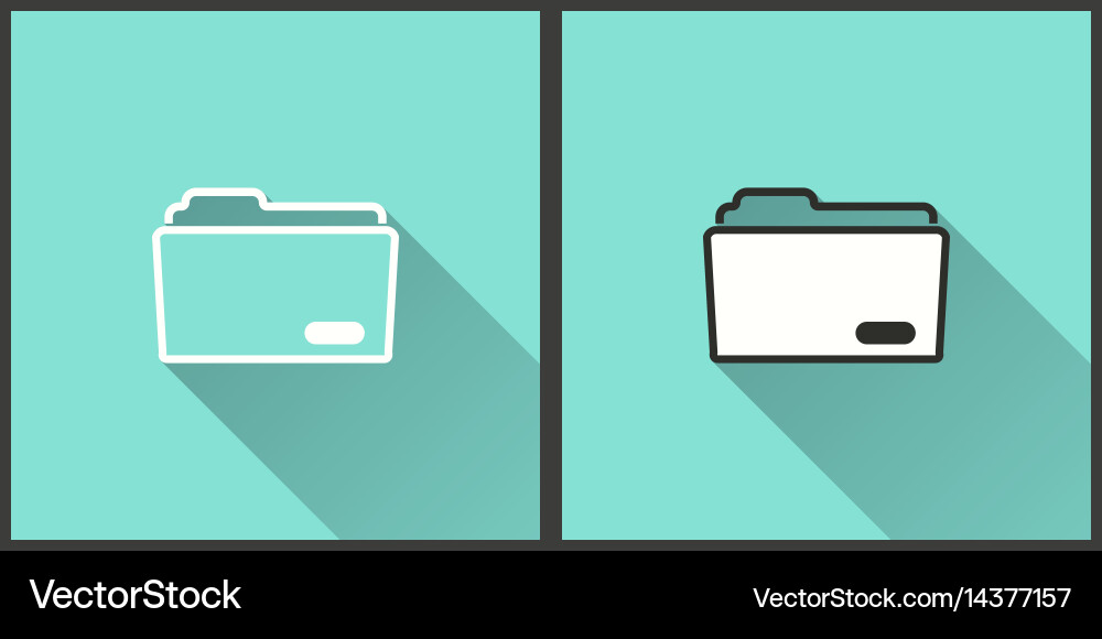 Ordner - Icon Lizenzfreies Vektorbild - VectorStock