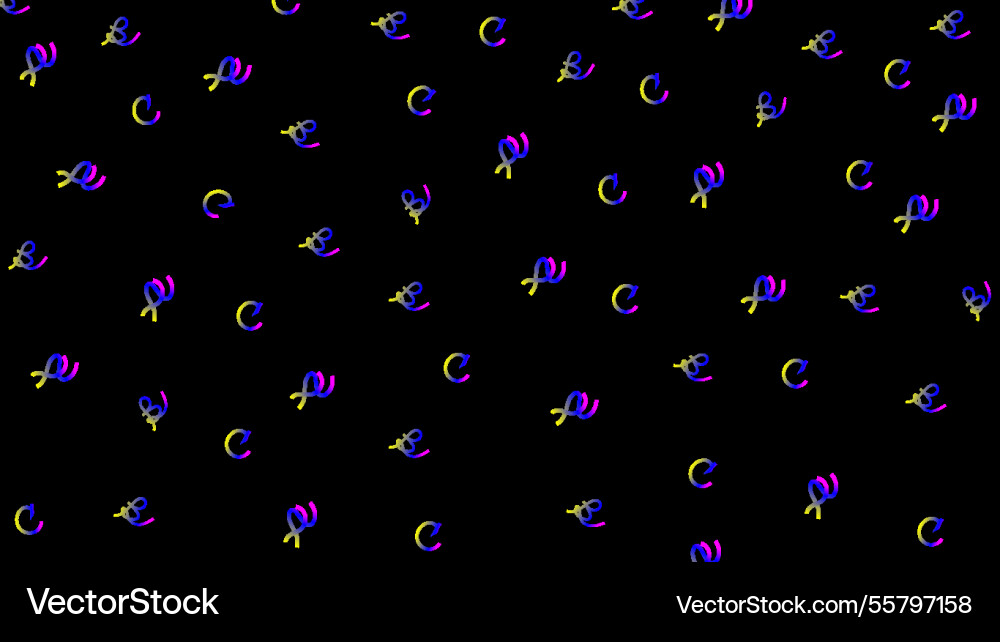 Abstract abc alphabet letters in freestyle Vector Image