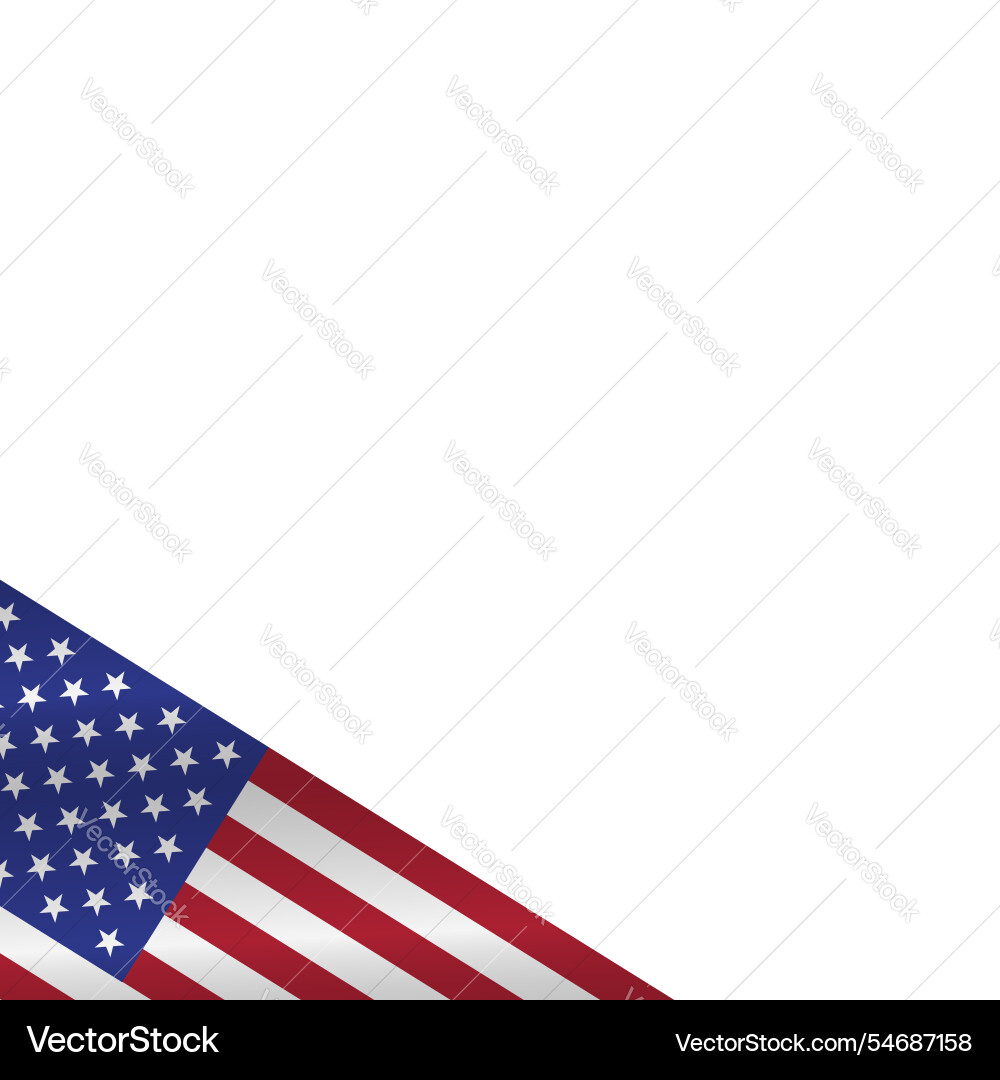 American flag corner frame elections Royalty Free Vector
