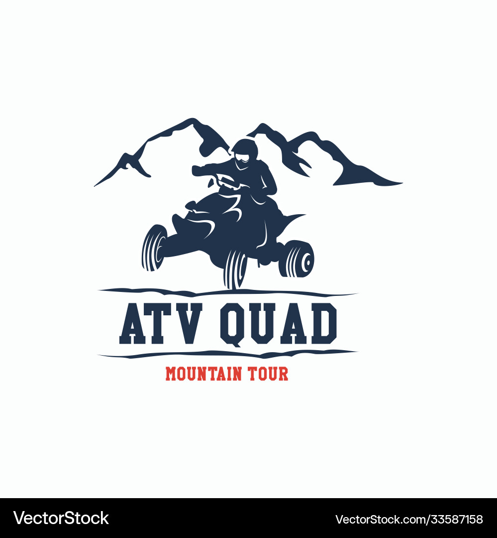 Atv quad logo template design Royalty Free Vector Image