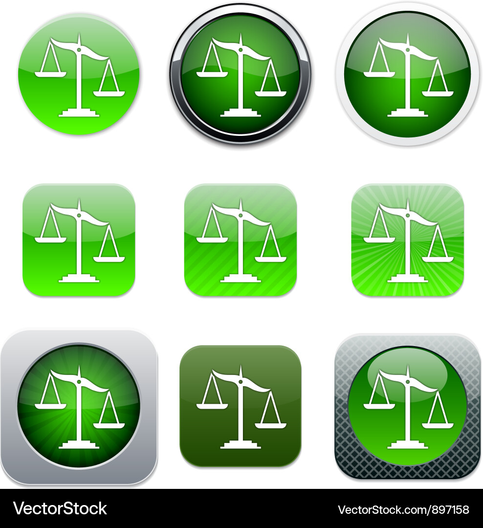 Balance green app icons Royalty Free Vector Image